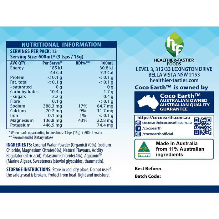 Coco Earth Bio-Active Cocolytes Hydration 200g